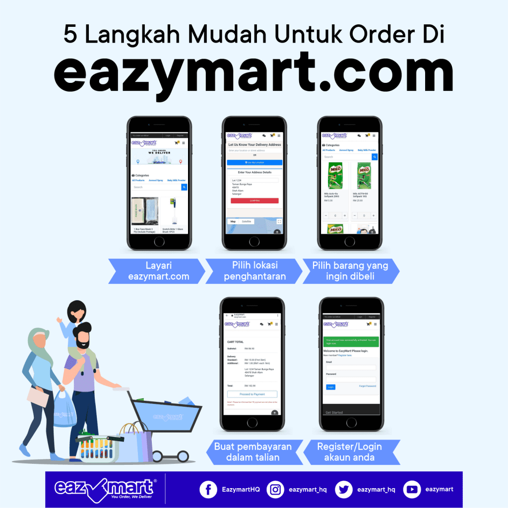 Story_5 step order di eazymart - Klezcar Malaysia Car Rental Service
